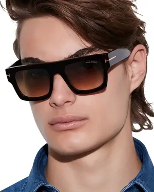 TOM FORD Fausto Geometric Sunglasses, 53mm