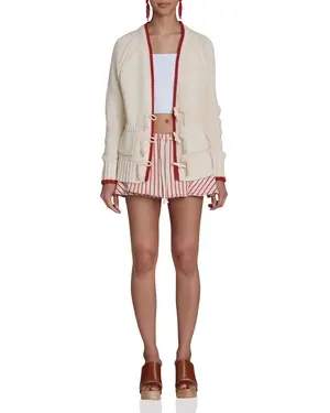 Avec Les Filles Lobster Intarsia Toggle Cardigan