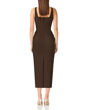 ELLIATT Floriana Sleeveless Square Neck Midi Dress