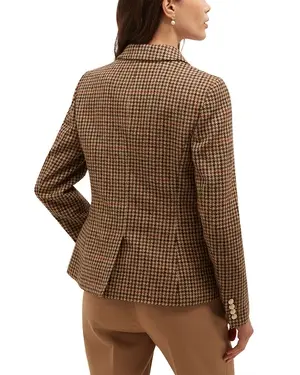 HOBBS LONDON Adeline Wool Houndstooth Jacket