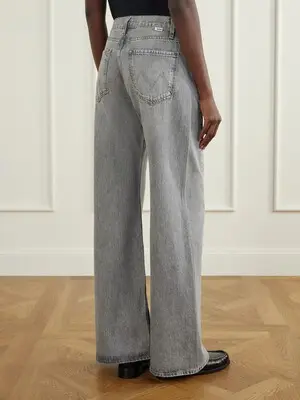 MOTHER The Lemon Twist Sneak High-rise Wide-leg Jeans