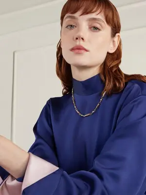 LUCY DELIUS 14-karat Stirrup Necklace