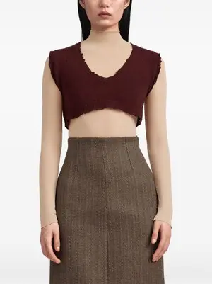 MAISON MARGIELA Cotton Cropped Top