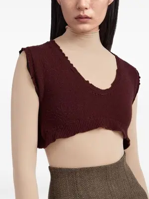 MAISON MARGIELA Cotton Cropped Top