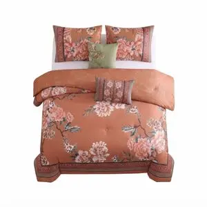 PURE PARIMA Bebejan Rossana Reversible Comforter Set - Orange