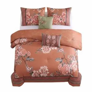 PURE PARIMA Bebejan Rossana Reversible Comforter Set - Orange