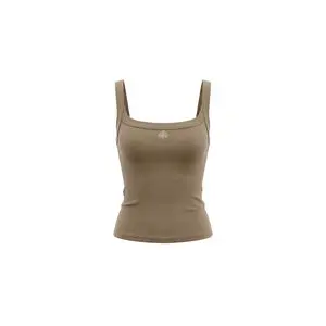 BE ATHLETICA Essential Scoop Neck Tank Top - Brown