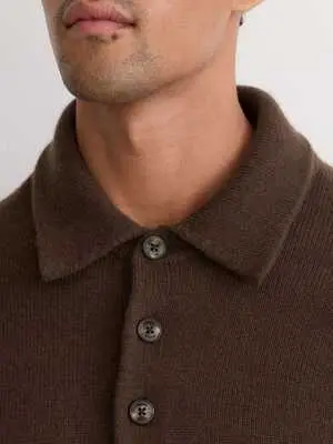 REISS County Wool-blend Polo Jumper With Cashmere