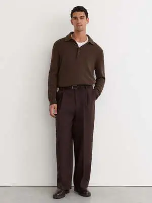 REISS County Wool-blend Polo Jumper With Cashmere