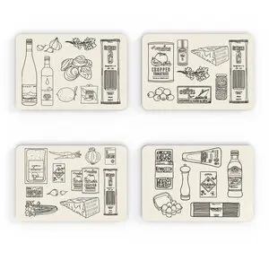 QUITE NICE CLOTHING Neutrals Pasta Placemats Pack Of 4