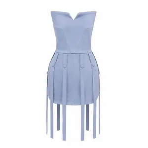 KHRIS K Denim Mini Dress