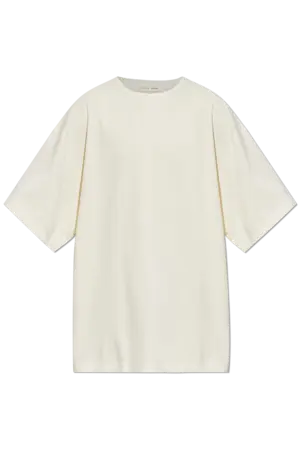 Fear Of God Cotton T-shirt With Appliquéd Logo - Cream