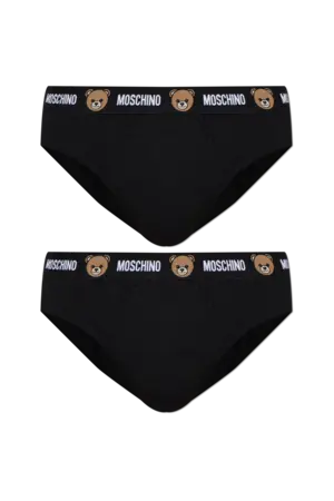 Moschino Two-pack Of Cotton Briefs With Logo