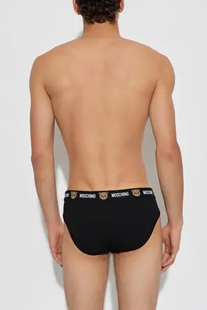 Moschino Two-pack Of Cotton Briefs With Logo