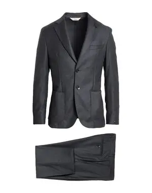 PAOLONI Suit Charcoal Size Virgin Wool, Elastane