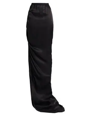Rick Owens Maxi Skirt Cupro - Black