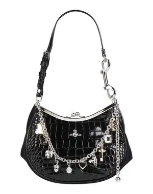 VIVIENNE WESTWOOD Leather Shoulder Bag With Charms