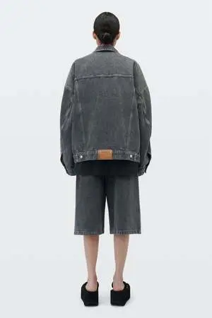 Alexander Wang Oversized Trucker Jacket With Graphic Detail
