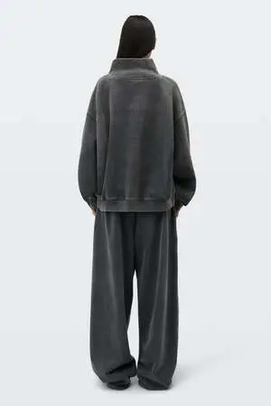 Alexander Wang Crystal Hotfix Oversized Turtleneck
