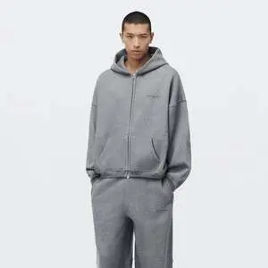 Alexander Wang Crystal Hotfix Zip Up Hoodie