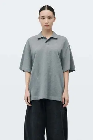Alexander Wang Crystal Hotfix Short Sleeve Polo