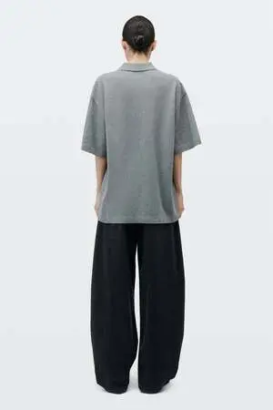 Alexander Wang Crystal Hotfix Short Sleeve Polo