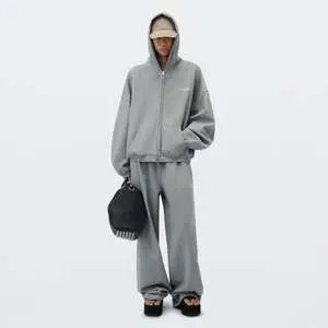 Alexander Wang Logo Print Mid-rise Oversized Sweatpant - Sidewalk
