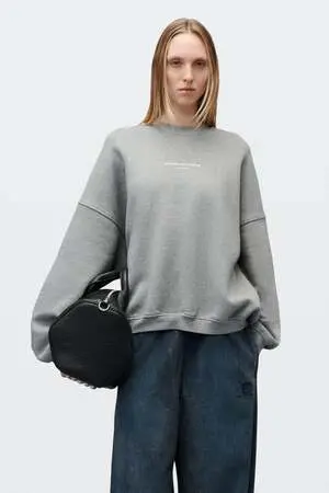 Alexander Wang Logo Print Oversized Crewneck