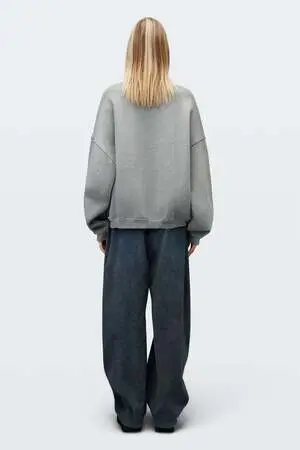 Alexander Wang Logo Print Oversized Crewneck