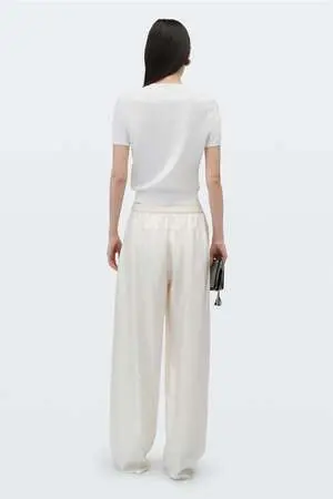Alexander Wang Crystal Logo Crewneck Top