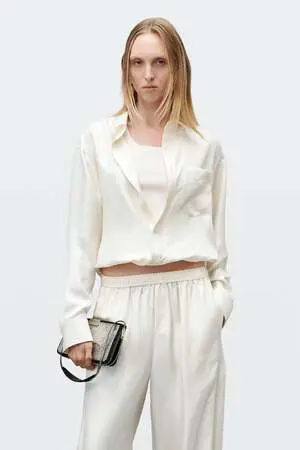 Alexander Wang Silk Layered Cami Shirt Top