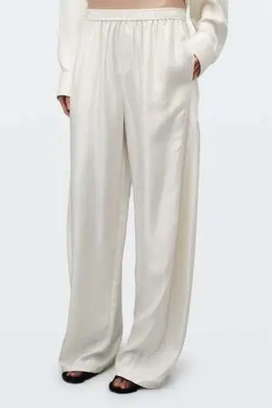 Alexander Wang Silk Mid-rise Track Pant