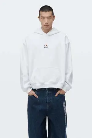 Alexander Wang Crystal Hotfix I Heart Aw Hoodie