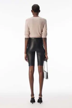 Alexander Wang Crystal Hotfix Knotted Deep V-neck Cardigan