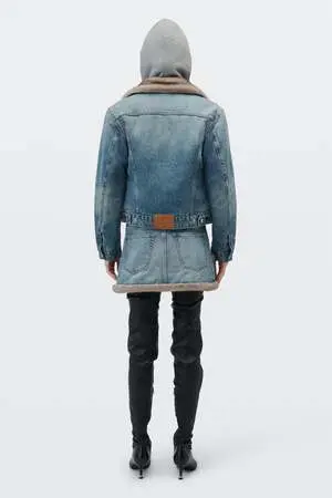 Alexander Wang Faux Fur Lined Denim Jacket