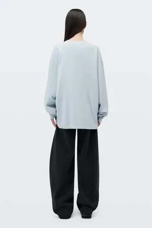 Alexander Wang Logo Print Long Sleeve Tee