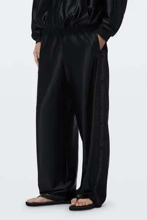 Alexander Wang Emboss Logo Panel Mid-rise Track Pant