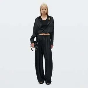 Alexander Wang Silk Mid-rise Track Pant