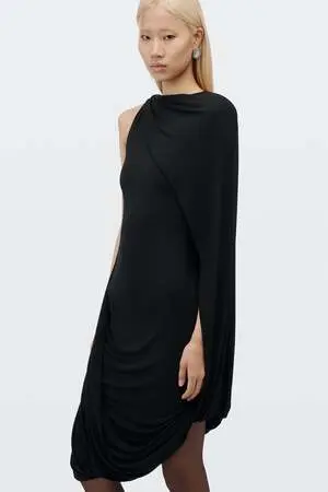 Alexander Wang Asymmetric Draped Midi Dress
