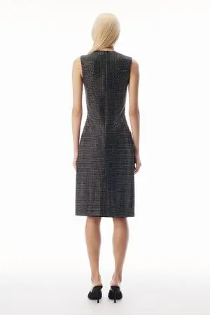 Alexander Wang Crystal Hotfix Sleeveless High-low Top