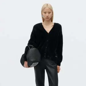 Alexander Wang Textured Chenille V-neck Cardigan