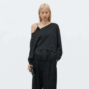 Alexander Wang Off-shoulder Layered Sweater