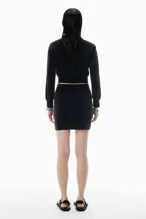 Alexander Wang Black Cotton-blend Chenille Cardigan