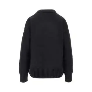 AMI Paris De Coeur Crewneck Sweater - Black