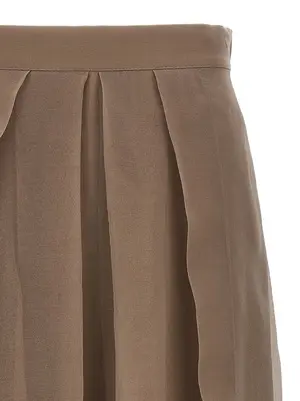 Brunello Cucinelli Pleated Midi Circle Skirt