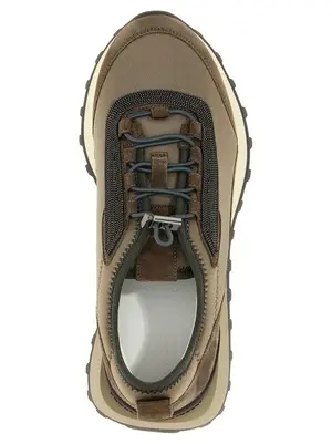 Brunello Cucinelli Round Toe Lace-up Sneakers