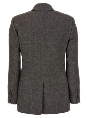 Brunello Cucinelli Double-breasted Tweed Blazer