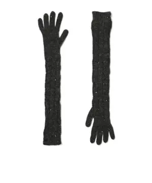 Brunello Cucinelli Sequin Embellished Knitted Gloves