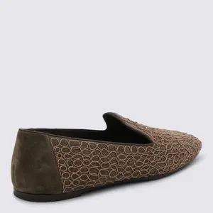 Brunello Cucinelli Embellished Round Toe Slip-on Flats