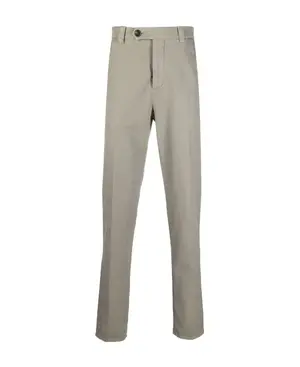 Brunello Cucinelli Mid-rise Straight Leg Trousers - Gray